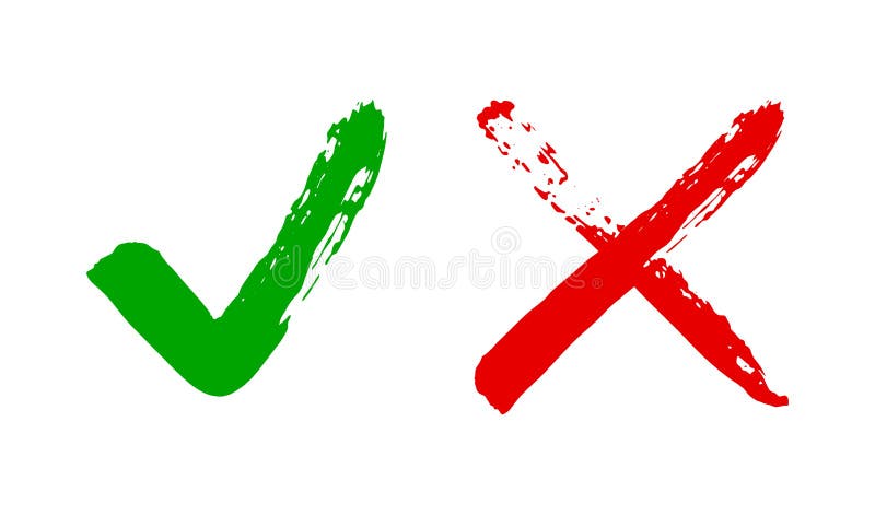 Grunge Sqare Checkmark Box. Yes or No Check Mark Stock Vector ...