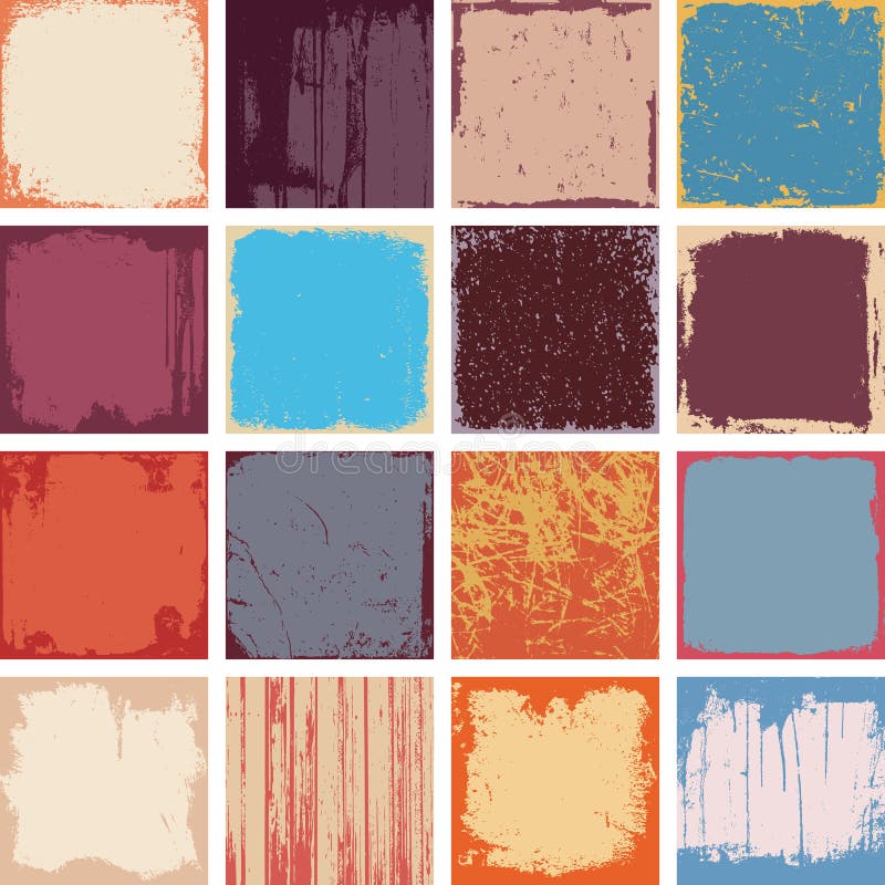 Grunge Square Backgrounds Vector Stock Vector - Illustration of grungy ...