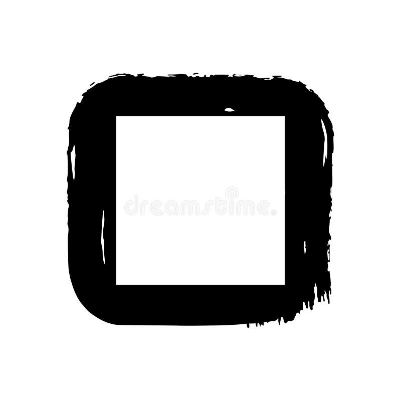 Grunge Square Frame and Border for Graphic Design. Textured Distress ...