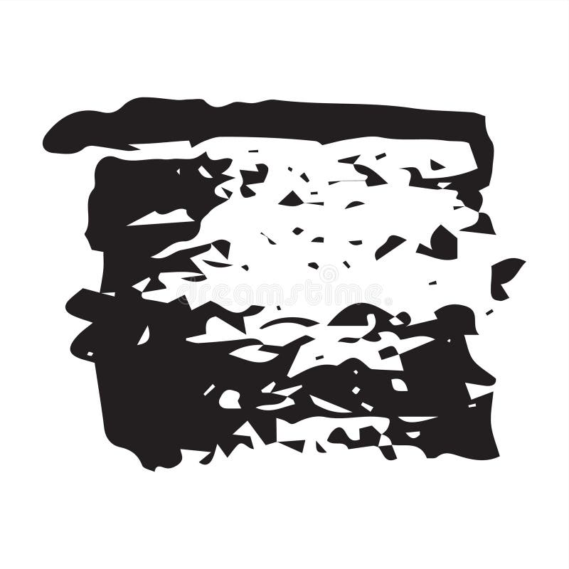 Grunge Square Hand Painted with Ink Paint Stock Vector - Illustration ...