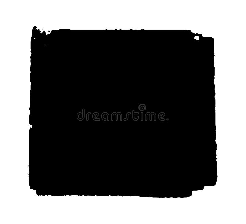 Grunge Square Template. Black Painted Squares or Rectangular Shapes ...