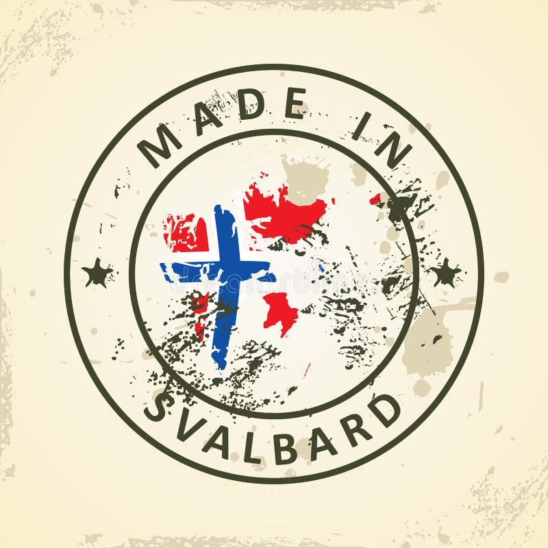 Map of Svalbard with flag stock vector. Illustration of design - 125153643