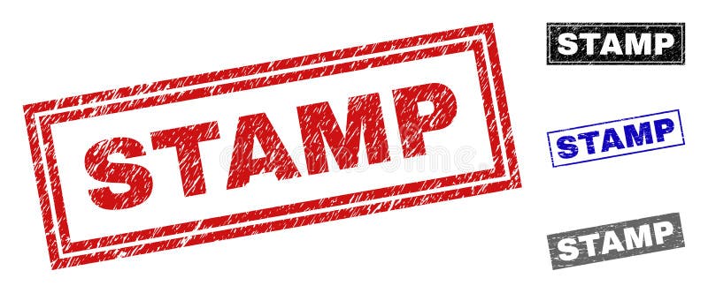 Grunge STAMP Textured Rectangle Stamp Seals Stock Vector - Illustration ...
