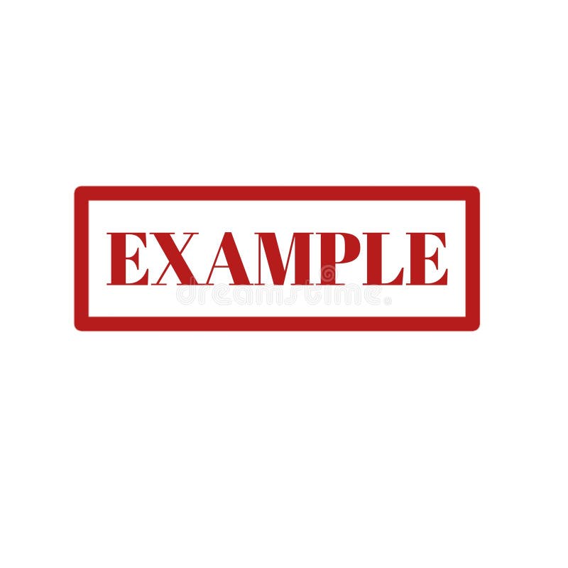 GRUNGE Stamp on White Background with EXAMPLE Stock Illustration ...