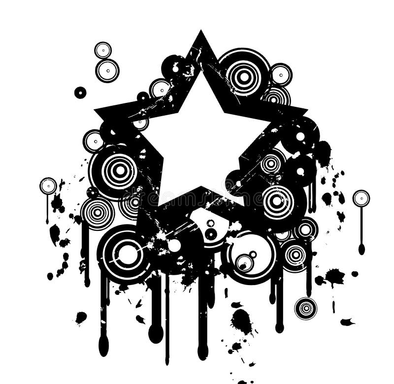 Grunge star set stock vector. Illustration of circle - 19134186