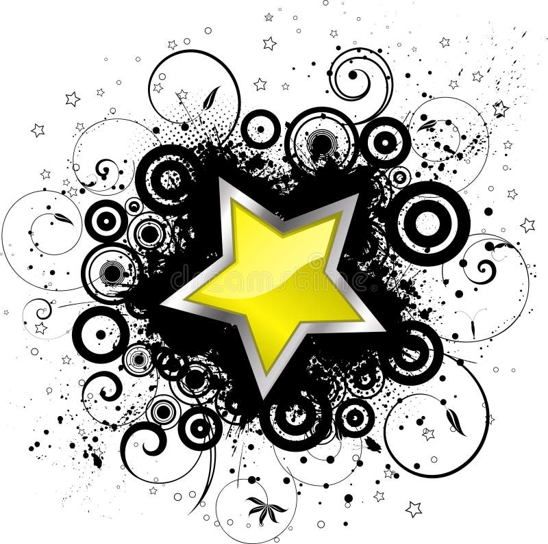 Grunge star stock vector. Illustration of glossy, splat - 8826216