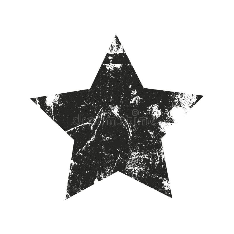 Grunge Star Silhouette Vector Illustration Stock Vector - Illustration ...