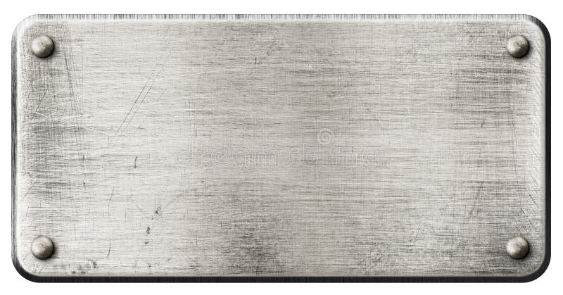 Steel or Aluminium Metal Plate with Rivets Stock Image - Image of ...