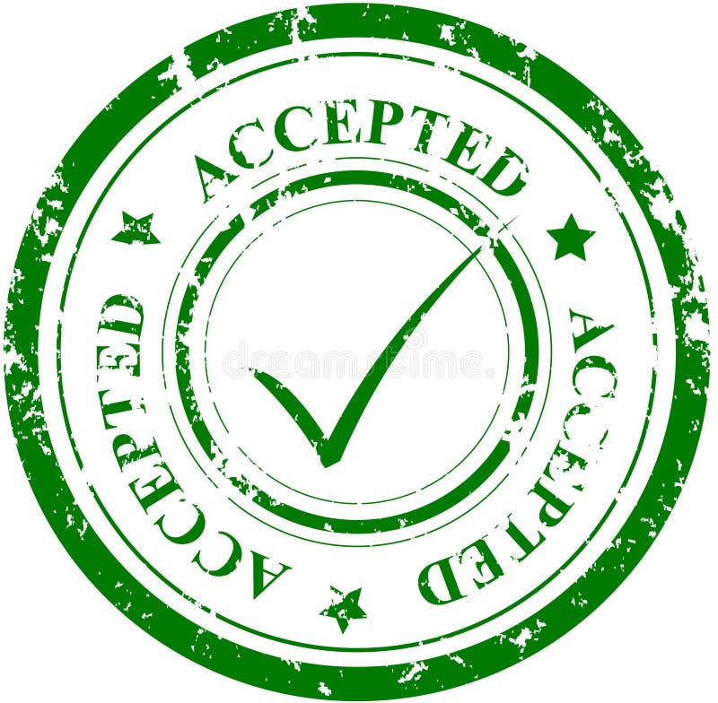 Grunge Stempel ANGENOMMEN vektor abbildung. Illustration von begriff ...