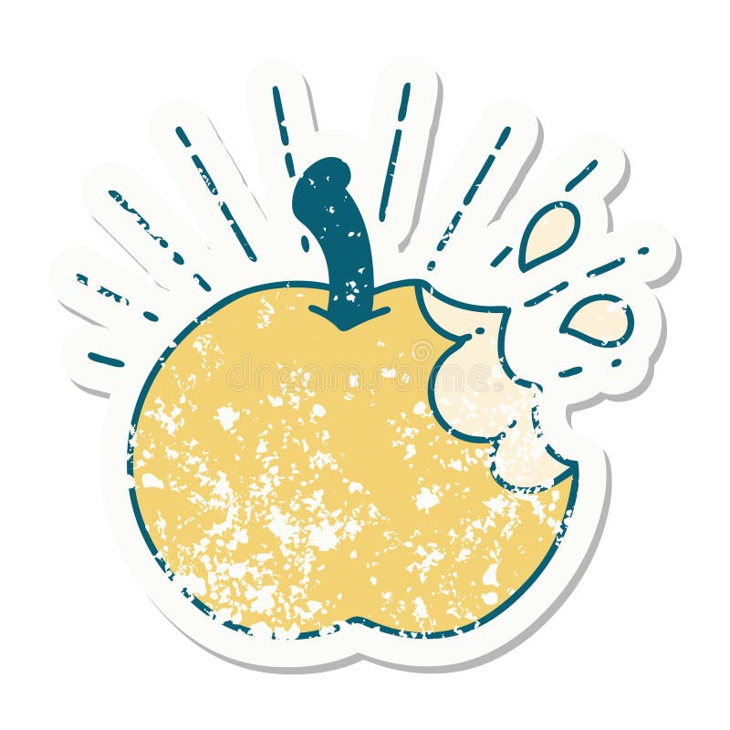Apple Bite Tattoo Stock Illustrations – 30 Apple Bite Tattoo Stock ...