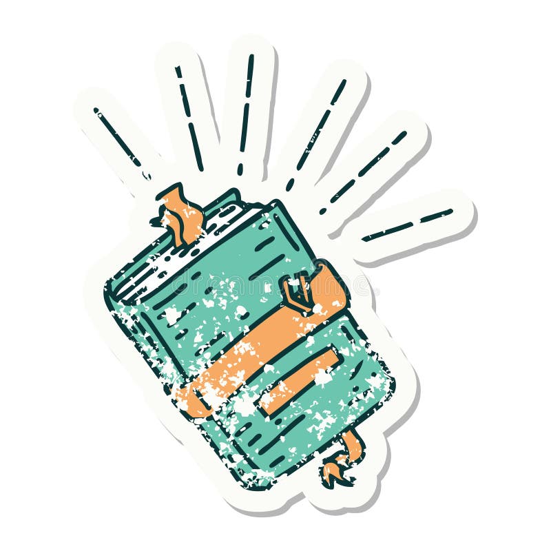 Grunge Sticker of Tattoo Style Old Bound Notebook Stock Vector ...