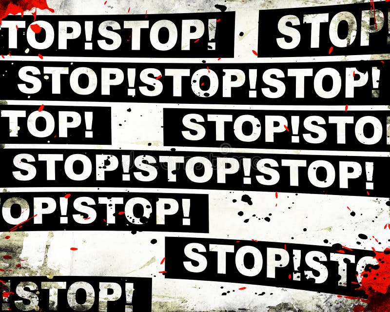 Grunge stop background stock illustration. Illustration of warning ...