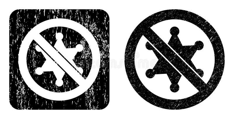 Grunge Stop Sheriff Star Carved Stamp Seal Stock Vector - Illustration ...