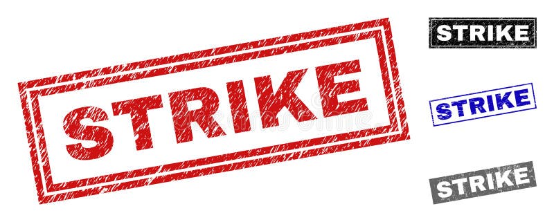 Grunge STRIKE Textured Rectangle Watermarks Stock Vector - Illustration ...