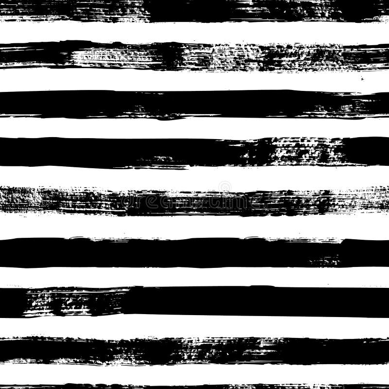 Grunge Strips Seamless Pattern. Abstract Texture Hand Drawn with a Ink ...