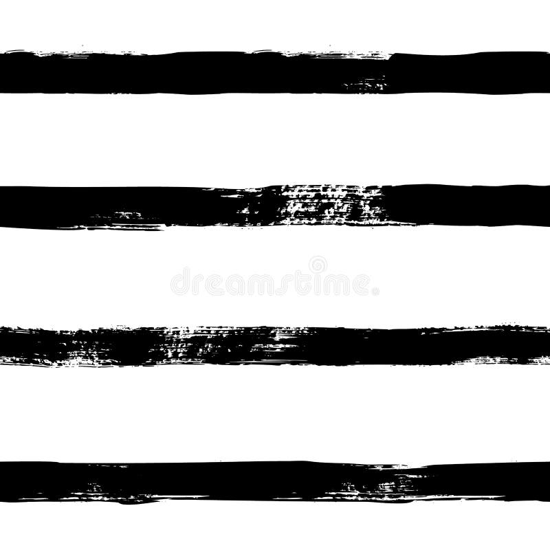 Grunge Strips Seamless Pattern. Abstract Texture Hand Drawn with a Ink ...
