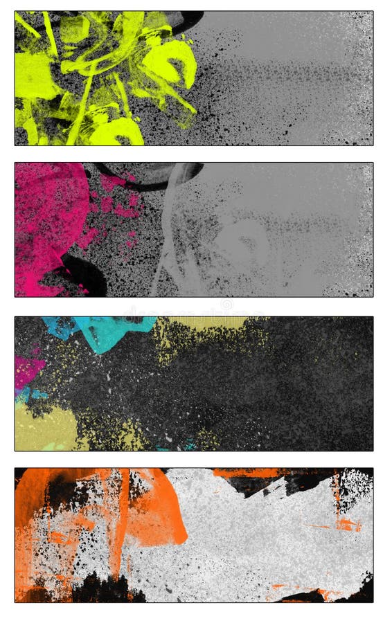 Color paint grunge banners stock vector. Illustration of modern - 9848284