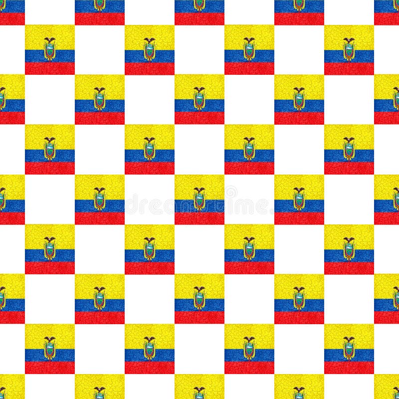 Grunge Style Ecuador National Flag Pattern Stock Illustration ...