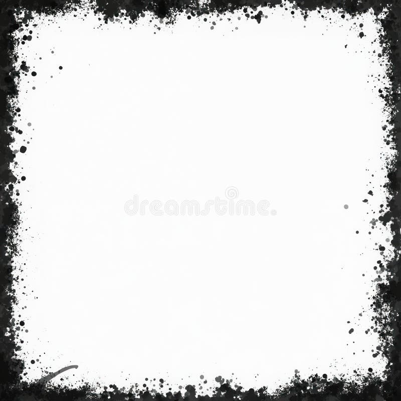 Grunge Style Frame for Graphic Design Needs with Black Textured Border ...