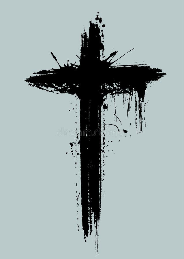 Grunge Style Religious Cross Design Background Stock Vector ...