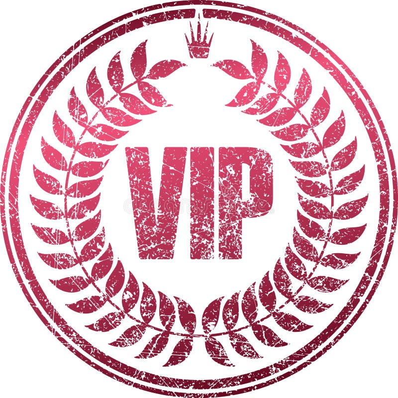 Grunge Style Rubber Stamp with Caption VIP and Crown and Ears Stock ...