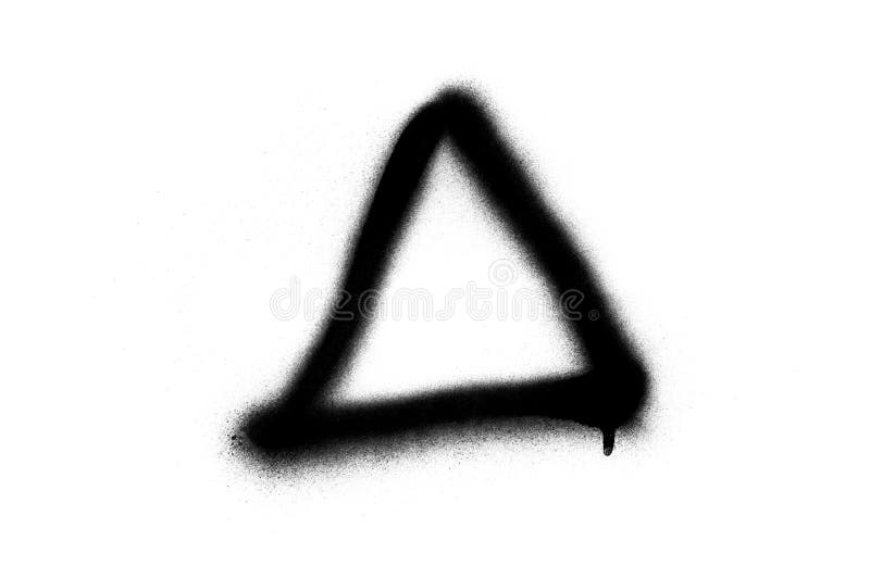 Grunge Style Shape. Spray Painted Triangle. Stock Image - Image of ...