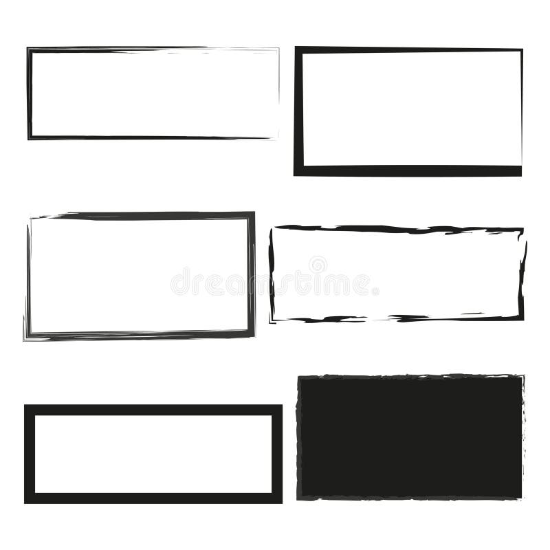 Grunge Style Square and Rectangle Shapes. Vector Illustration. EPS 10 ...