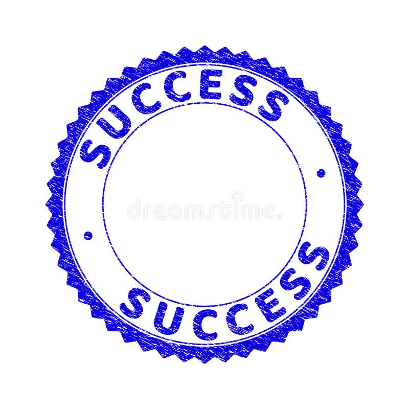 Grunge SUCCESS Textured Round Rosette Stamp Stock Vector - Illustration ...
