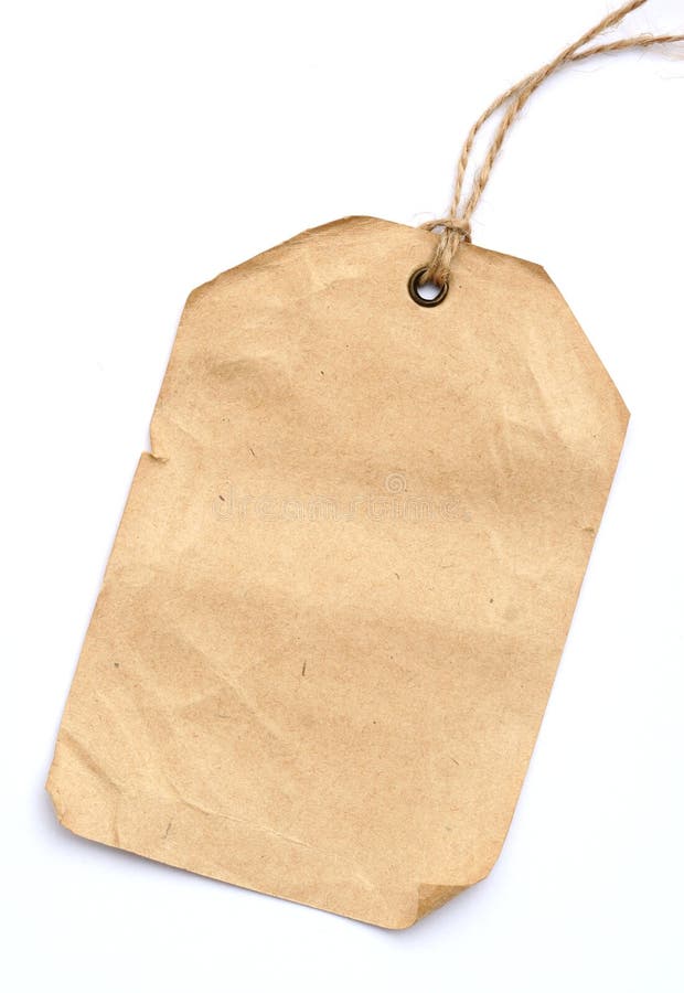 Torn Cardboard Tag stock image. Image of string, torn - 9812879