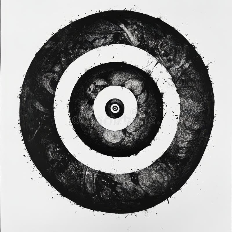 Grunge Target with Circles, Vector Illustration. Eps 10 Stock ...