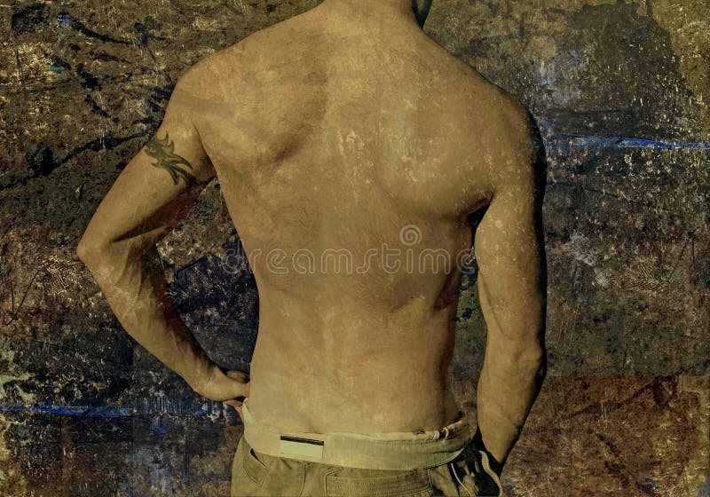 Grunge Tattoo Guy stock image. Image of concrete, pitted - 8572471