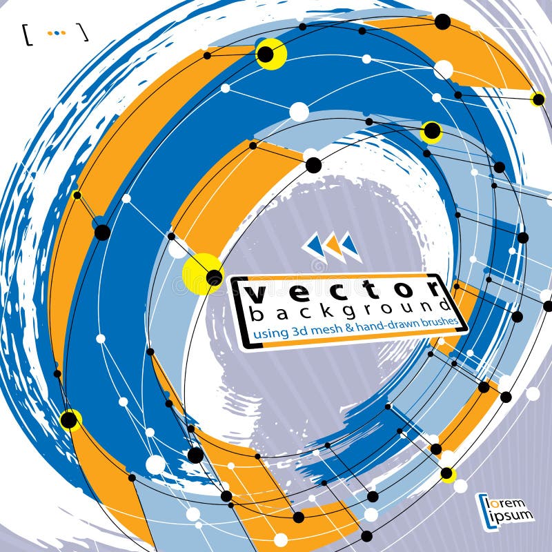 Grunge and Technical Vector Illustration, Vector Background Made Stock ...