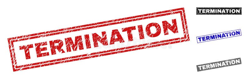 Termination Rectangular Stamp. Stock Vector - Illustration of ...