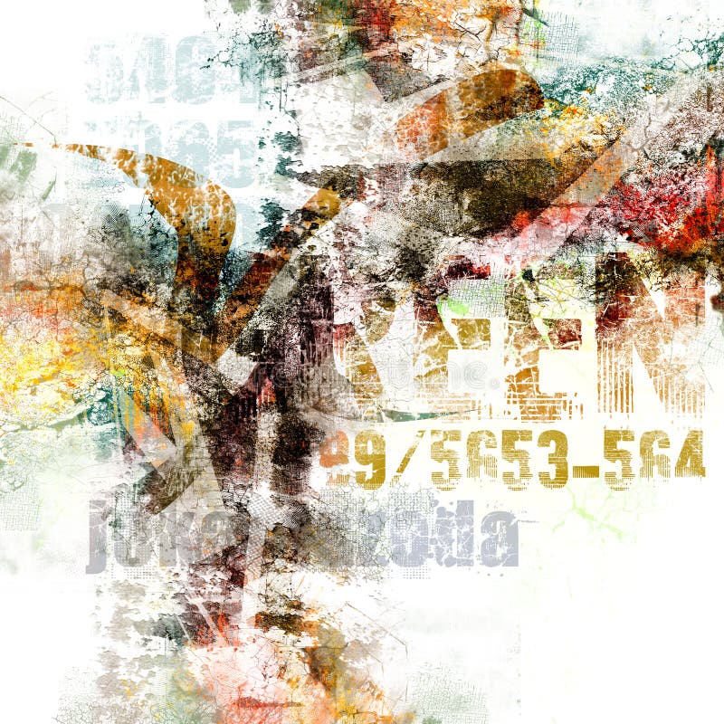 Grunge Textual Composition with Typographical Elements and Textured ...