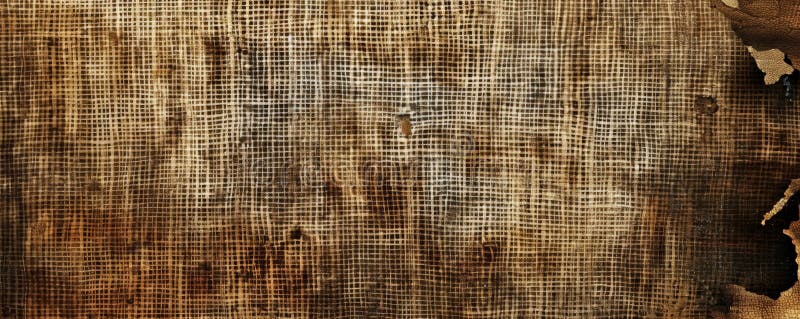 A Grunge Texture Background with Worn, Frayed Burlap, Stains, and Rough ...