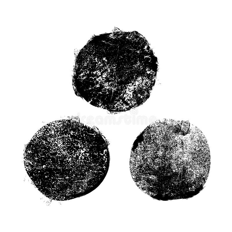 Grunge Texture Brush Stamp Vector Circle Dot. Rubber Graphic Grunge ...