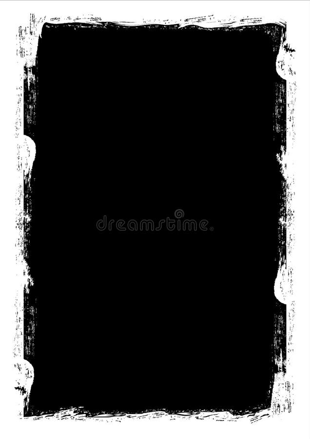 Grunge Texture Frame, Abstract Rough Border Vector Background Template ...