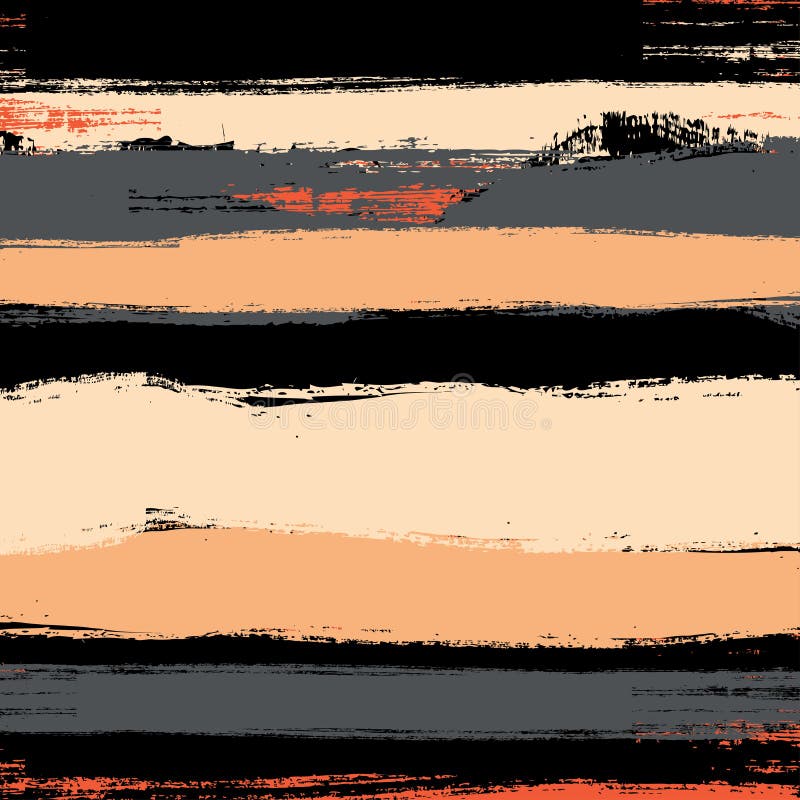 Grunge Texture with Hand Painted Horizontal Brush Strokes Stock Vector ...