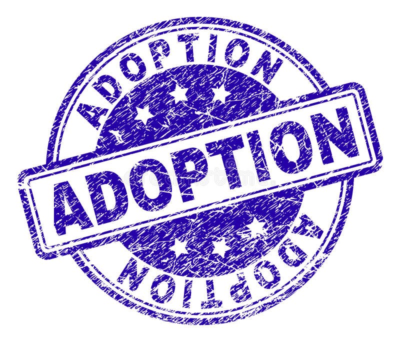 Grunge Textured ADOPTION Stamp Seal Stock Vector - Illustration of blue ...