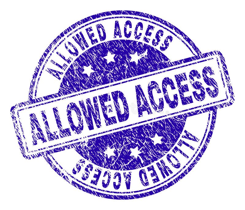 Grunge Textured ALLOWED ACCESS Stamp Seal Stock Vector - Illustration ...
