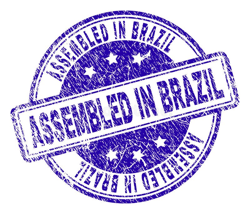 Grunge Textured ASSEMBLED in BRAZIL Stamp Seal Stock Vector ...