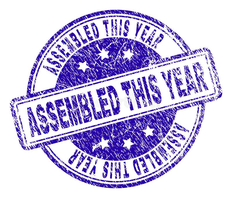 Grunge Textured ASSEMBLED this YEAR Stamp Seal Stock Vector ...