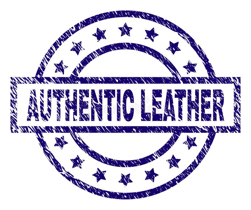 Grunge Textured AUTHENTIC LEATHER Stamp Seal Stock Vector ...