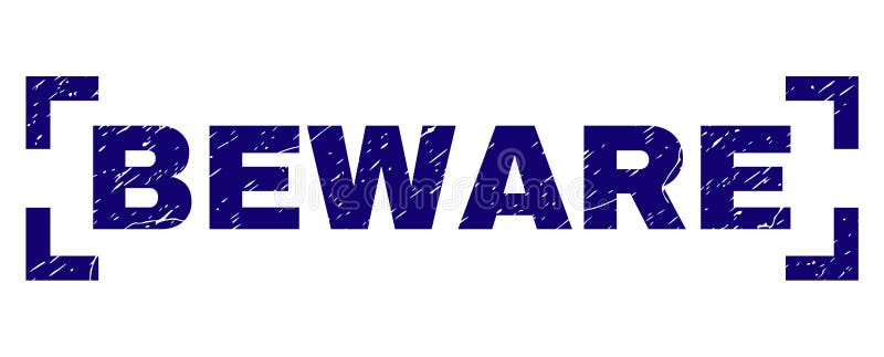Grunge Textured BEWARE Stamp Seal Inside Corners Stock Vector ...