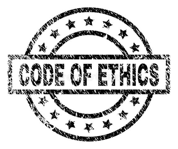 Grunge Textured CODE of ETHICS Stamp Seal Stock Vector - Illustration ...