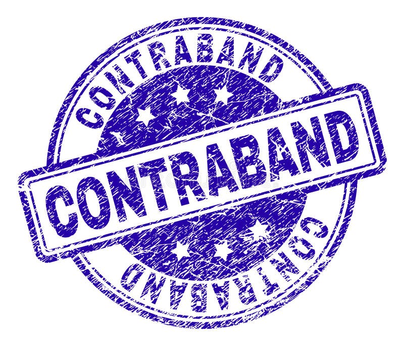 Grunge CONTRABAND Rectangle Stamp Stock Vector - Illustration of draft ...