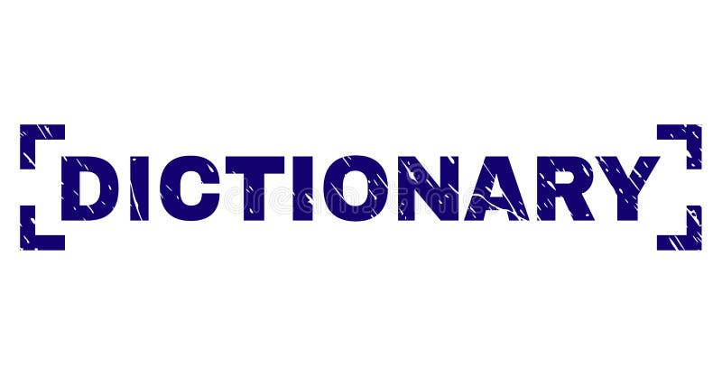 Grunge Textured DICTIONARY Stamp Seal Inside Corners Stock Vector ...