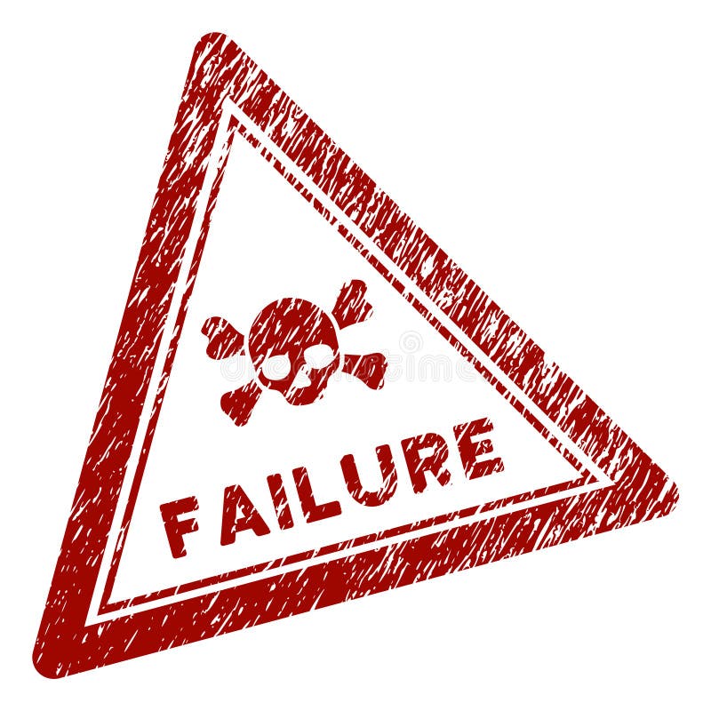 Grunge Textured Failure Triangle Stamp Seal Stock Vector - Illustration ...