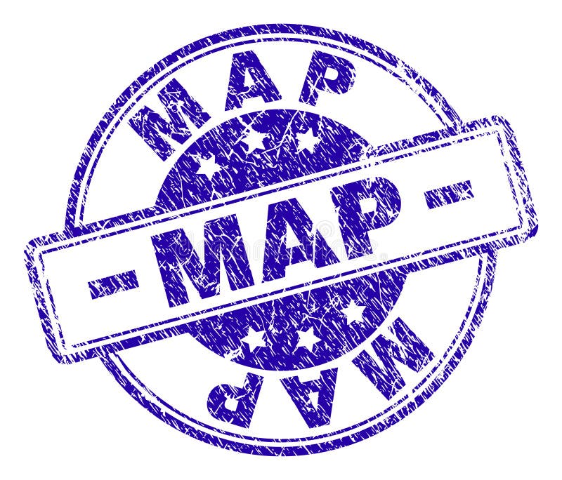 Grunge Textured MAP Stamp Seal Stock Vector - Illustration of grainy ...