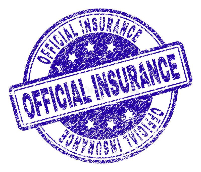 Grunge Textured OFFICIAL INSURANCE Stamp Seal Stock Vector ...